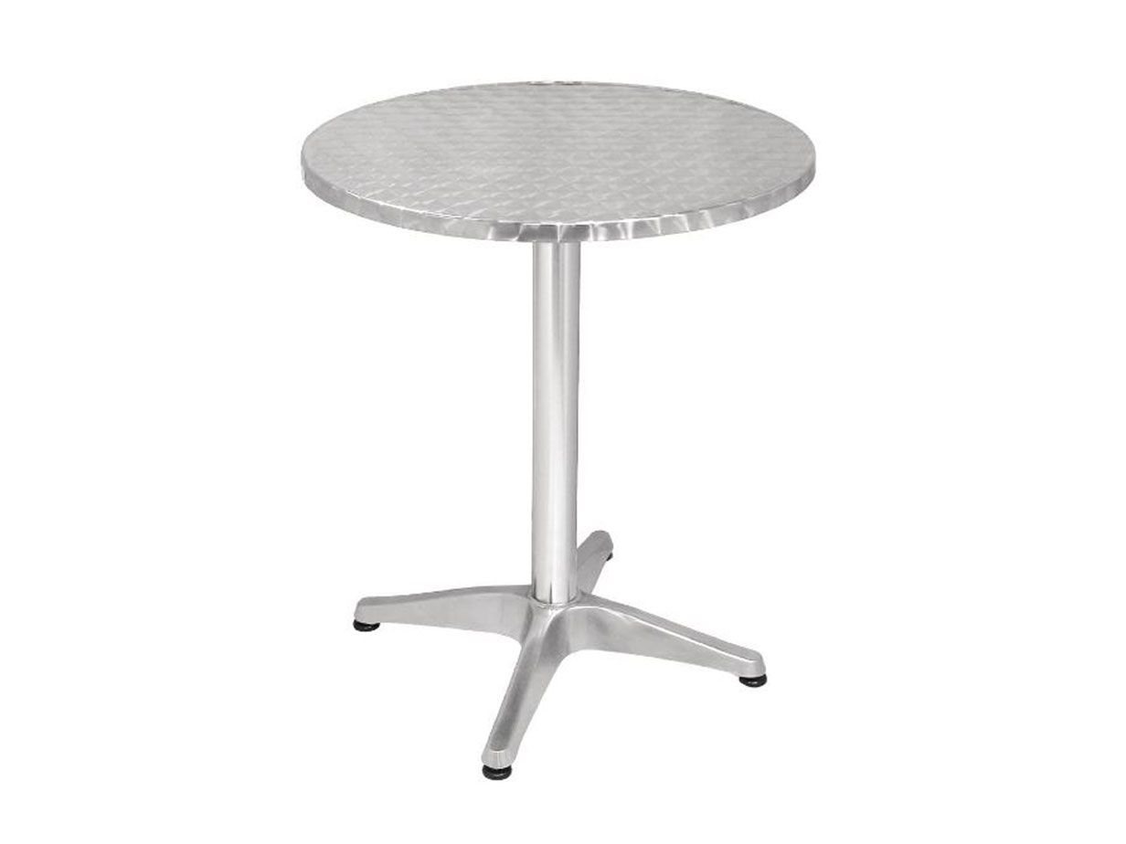 24 Inch Silver Round Cocktail Table